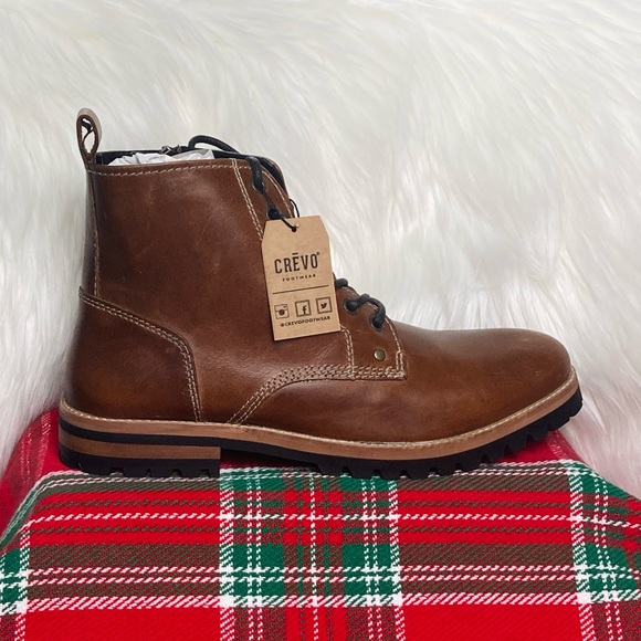 Crevo | Shoes | Nwt Crevo Rover Leather Ankle Lace Up Boot In Chestnut ...